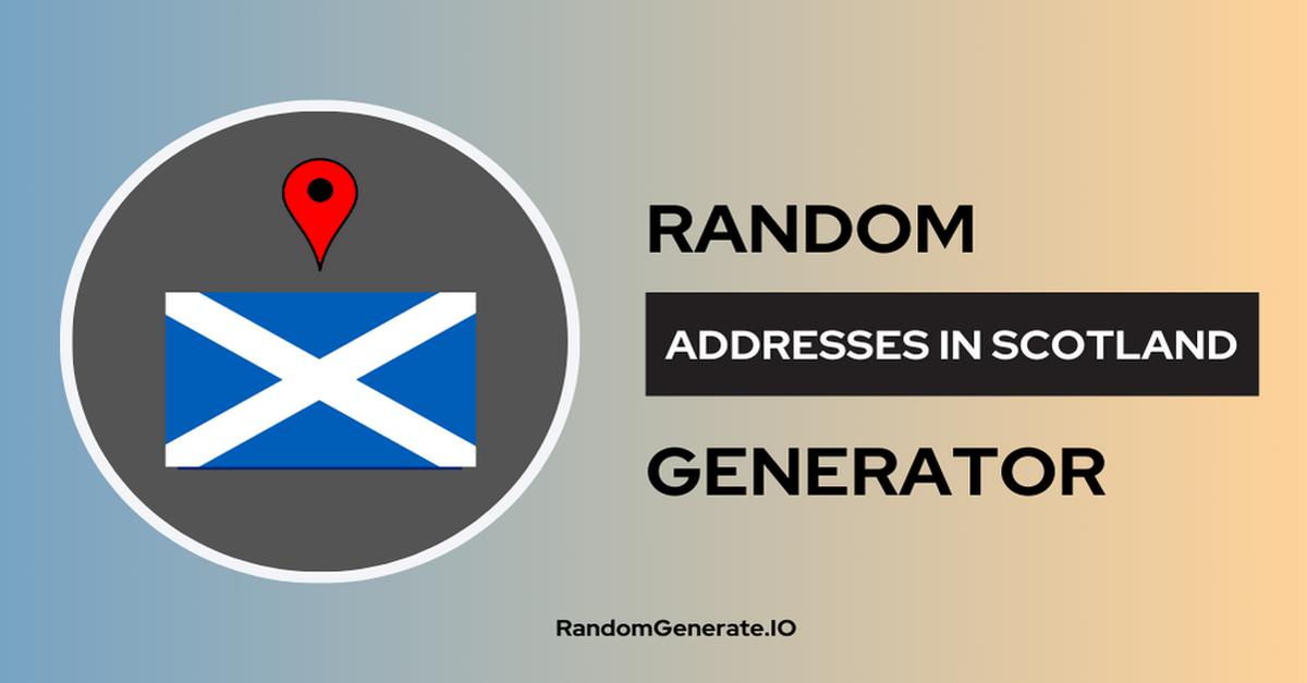 Addresses in Scotland 🏴󠁧󠁢󠁳󠁣󠁴󠁿