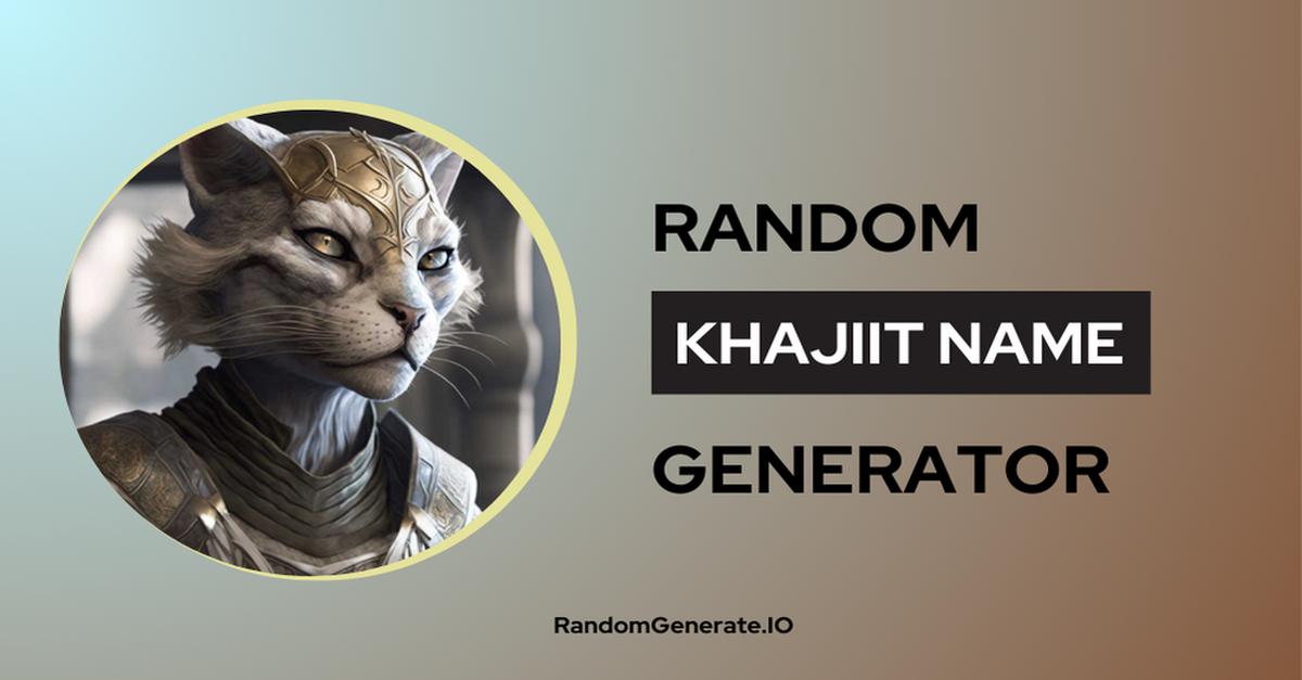 Khajiit Name Generator: Cool Skyrim Names