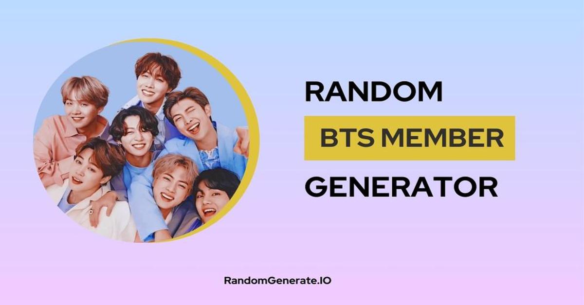 Random BTS Member Generator
