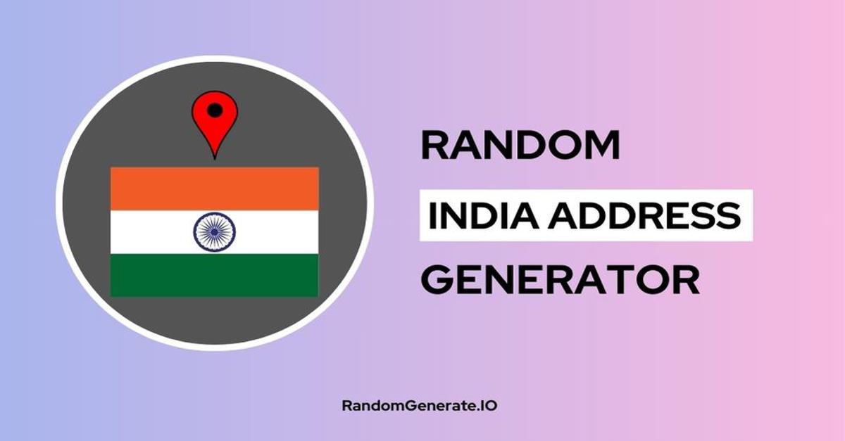 India Address Generator