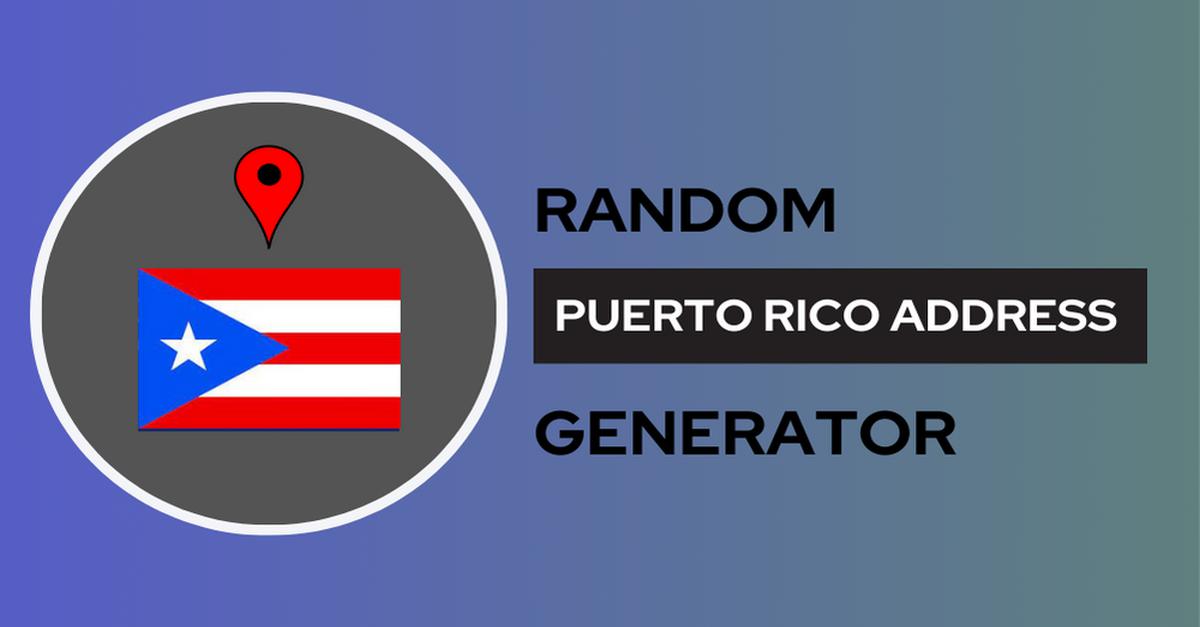Random Puerto Rico Address 🌴🌊
