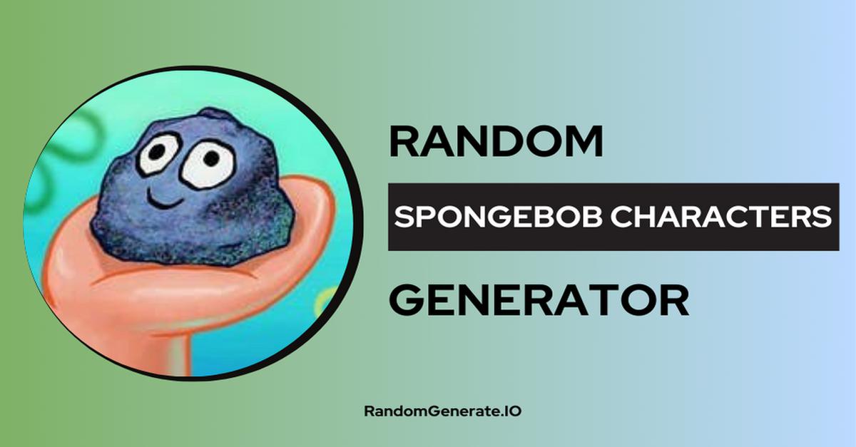 Random SpongeBob Characters 🎣🦀🐚